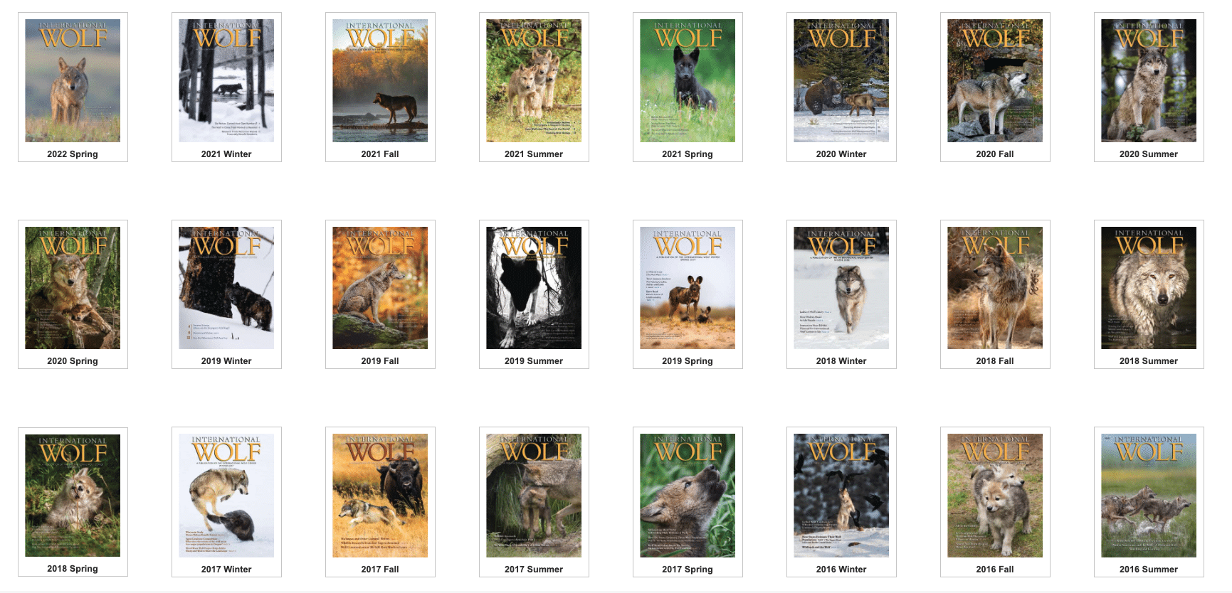 Magazine Archives | International Wolf Center